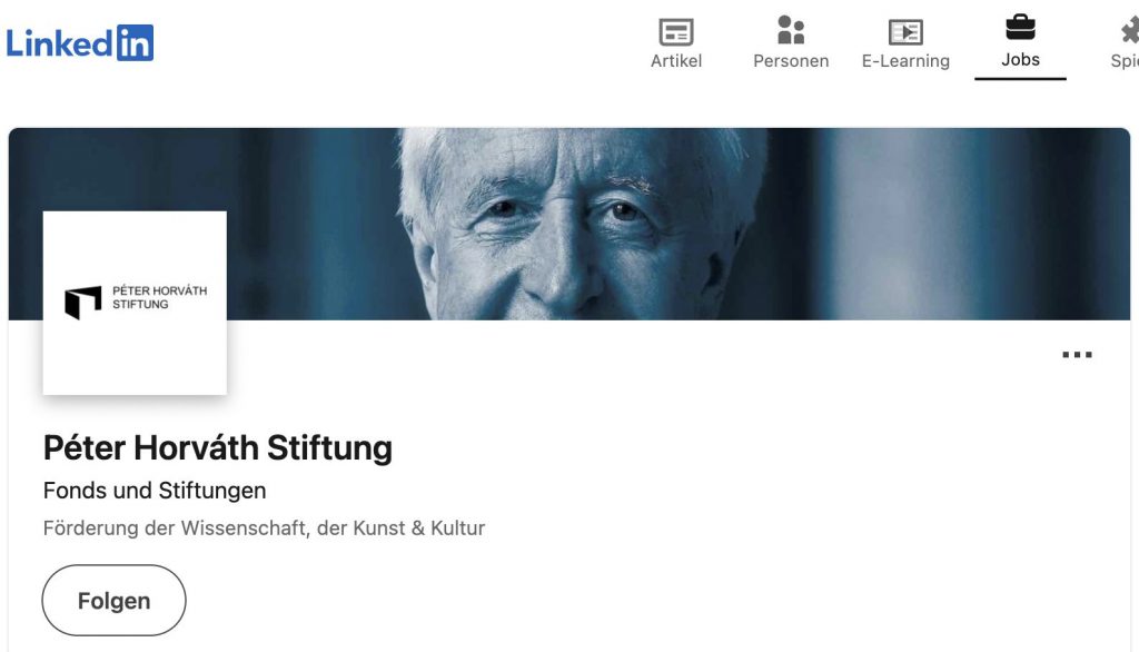 Willkommen - Péter Horváth Stiftung